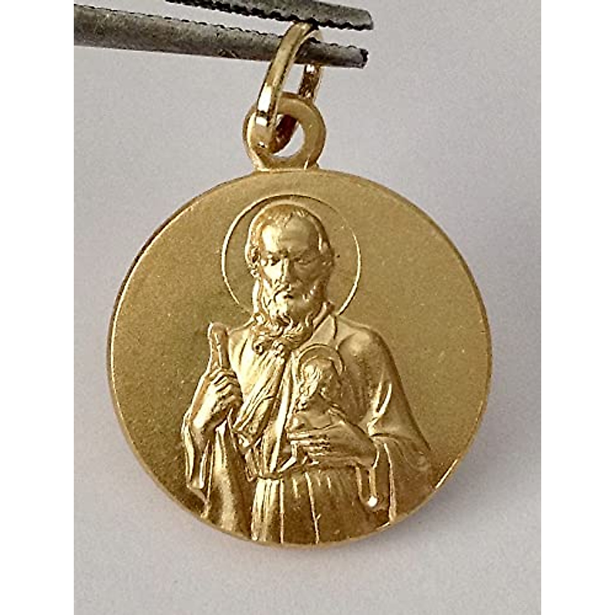 SAINT JUDE THADDEUS APOSTLE MEDAL - PATRON SAINT OF IMPOSSIBLE CASES - 100% MADE IN ITALY (St.Jude (Round Shape))