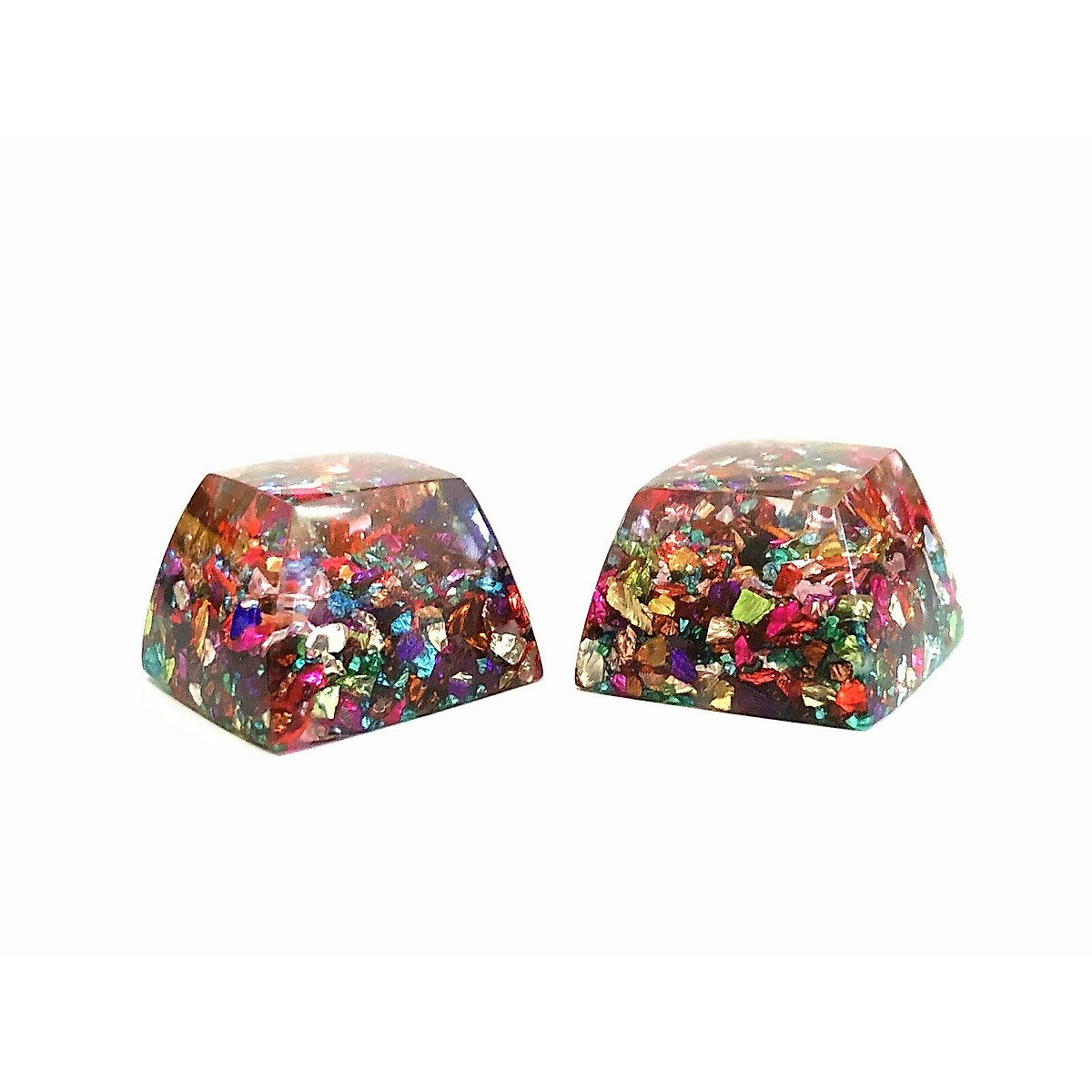Handmade DSA Shinning Gem Resin Sequined Keycap OEM Profile for Cherry MX RGB Switch Gaming Mechanical Keyboards