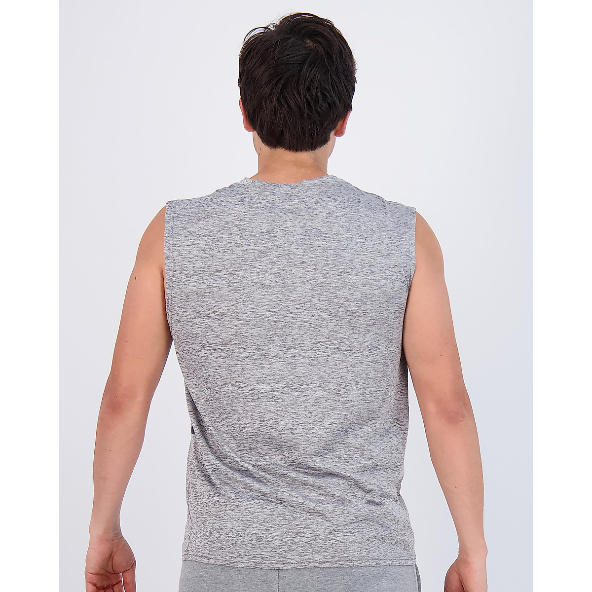 Real Essentials Men's Dry Fit Jersey Sleeveless Tank Top Muscle Yoga Active Men Basketball Beach Gym Workout Running Fitness Athletic Gym Bodybuilding Undershirt Tee T-Shirt, Set 5, M, Pack of 5