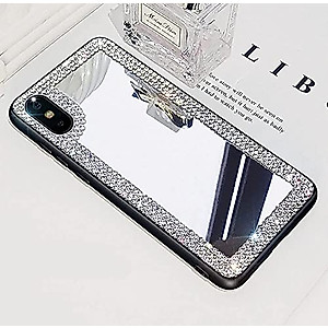 Poowear iPhone SE 2020/8/7 Case, 3D Glitter Sparkle Bling Diamond Bumper & Crystal Clear Protective Cover for Women