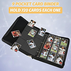Foalgo Trading Card Binder, Card Collection Binder Album Folder with 720 Side Loading Pockets, 9 Pocket Trading Card Album Folder for TGC,MTG, Baseball Cards, Yugioh