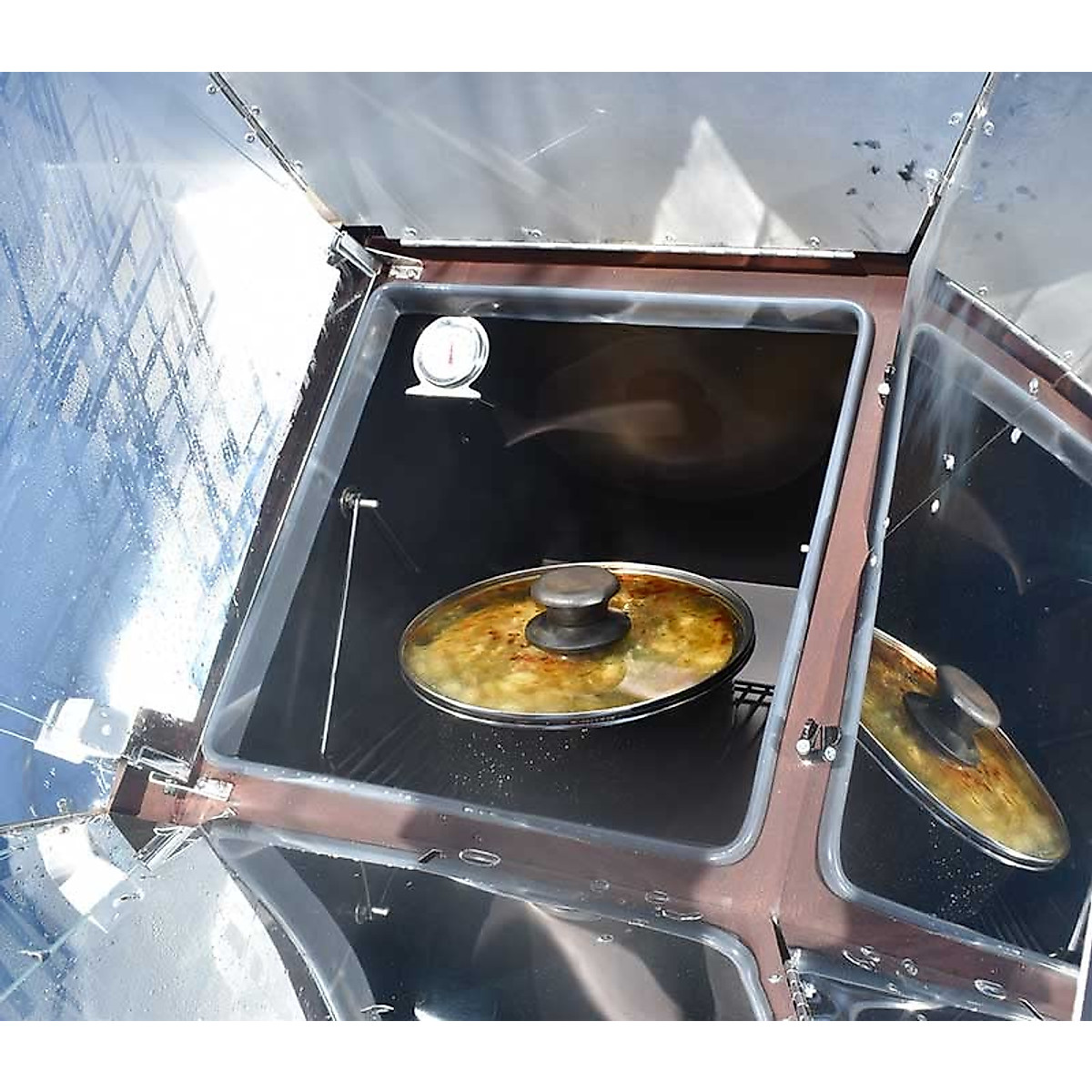 The All-American Sun Oven ** Outdoor Solar Oven / Dehydrator / Slow Solar Cooker with Extra Large Cooking Chamber ** For Home Cooking, Base Camp, Disaster Prep, Family Camping, Homesteading, RV Travel, Remote Living