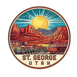 St. George Utah Design C Souvenir Fridge Magnet 2-Inch