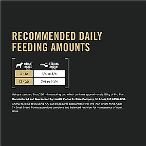 Purina Pro Plan Small Breed Senior Dog Food Bright Mind Seven Plus Chicken and Rice Formula - 5 lb. Bag