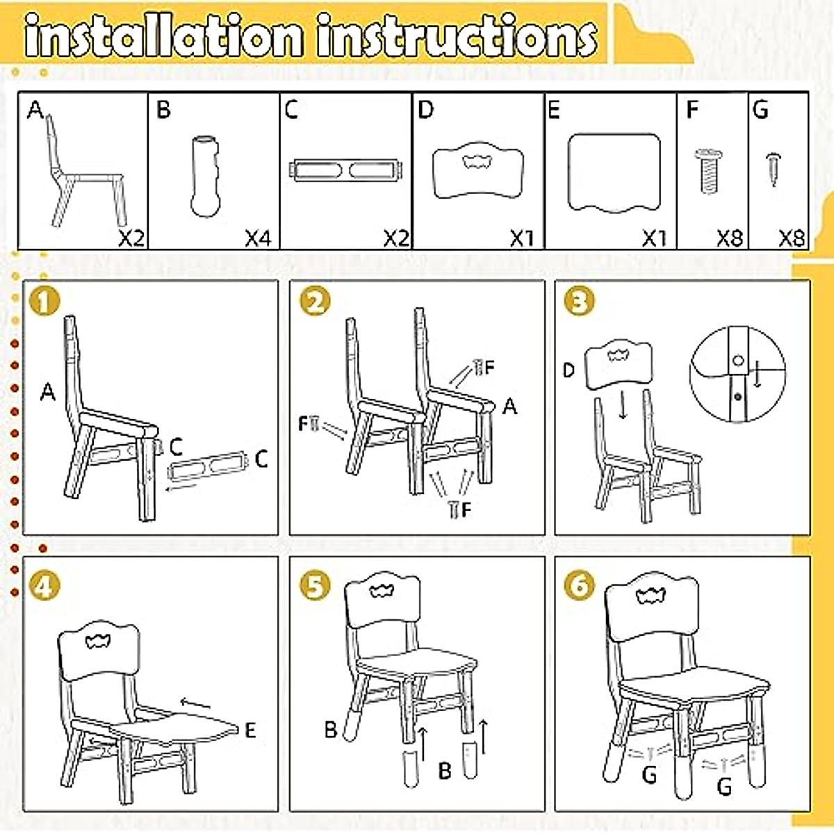 Kigley 2 Pack Adjustable Kid Chairs Plastic Child Seat Set Toddler Chairs Height Kids Chair for Desk Table Kids Study Chair for Boys Girls Home School Classroom (Grey)