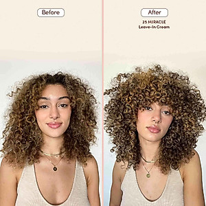 Mizani 25 Miracle Leave-In Cream | Adds Lightweight Moisture & Touchable Softness | Heat Protectant Treatment | With Coconut Oil | For Curly Hair | 8.5 Fl. Oz.