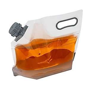 Restaurantware Cater Tek 1/2 Gallon Water Containers 2 Drink Bags - Collapsible Includes Tamper-Evident Caps Clear Plastic Beverage Bags For Catered Events Camping or Hiking Durable Handle