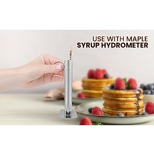 Maple Syrup Hydrometer Test Cup - 8 Inch Tree Tapping Hydrometer Test Cup Kit -Maple Sugaring Equipment - Stainless Steel Hydrometer Test Jar - Maple Sugaring Starter Kit - Tree Tapping Kit