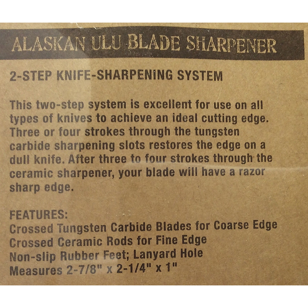 Alaskan Ulu Blade Knife Sharpener 2 Step knife Sharpening System