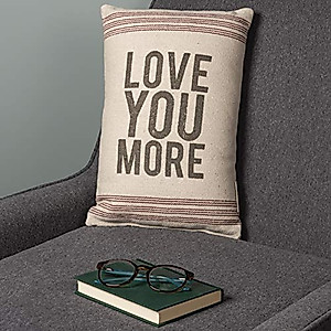 Primitives by Kathy 18293 Striped Pillow, 10" x 15.5", Love You More
