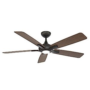 Mykonos Smart Indoor and Outdoor 5-Blade Ceiling Fan 60in Bronze/Dark Walnut with 3500K LED Light Kit and Remote Control works with Alexa, Google Assistant, Samsung Things, and iOS or Android App