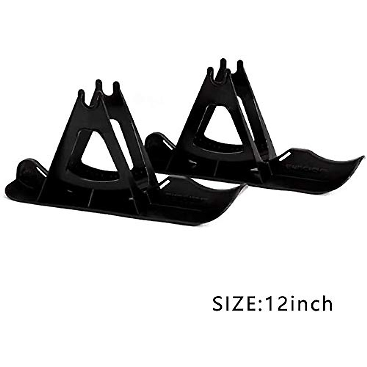 FNWD Snow Sledge Board Set for 12 inch Balance Bike Scooter Parts, Lightweight Durable Portable Bicycle Snowboard Ski Kit Bicycle Sled Kit (Black)