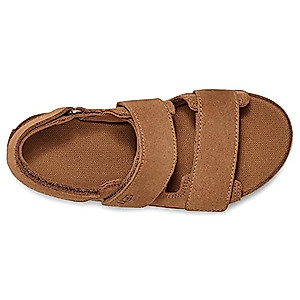 UGG Girls K GOLDENSTAR Slingback Sandal, Chestnut, 5 Big Kid