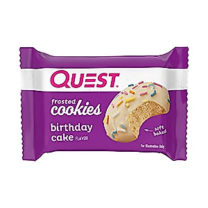 Quest Nutrition Birthday Cake Frosted Cookies, 8 Count (Pack of 3)