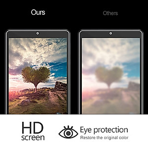 KLWAINM [2 Pack] Tablet Tempered Glass Screen Protector For TCL Tab Family/Disney Edition Tablet 8.0 Inch with 2.5D 9H Anti Scratch Transparent HD Clear Bubble Free Protective Film