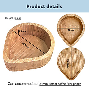 NEOUZA Coffee Round Paper Filter Container Shower Screen Holder for Espresso Machine Portafilter Moka Pot AeroPress, White Ash