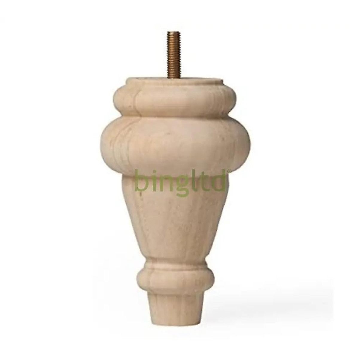 BingLTD - 6" Unfinished Profile Hardwood Sofa Legs - Set of 4 (Aster-UNF)