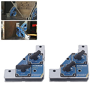 Kadimendium 2Pcs Welding Magnet 2 Switch Welding Holder 90 Degree 28KG Welder Magnetic Holder Angle Support Fixture Welding Clamp