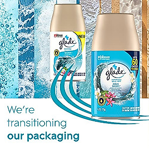 Glade Automatic Spray Refill, Air Freshener for Home and Bathroom, Aqua Waves, 6.2 Oz
