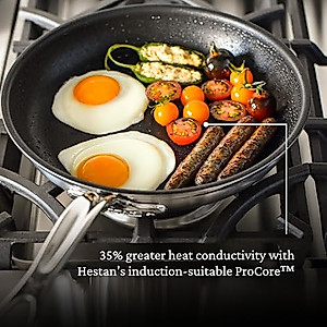 Hestan - ProBond Collection - TITUM 100% Triple Bonded Nonstick Stainless Steel Frying Pan, Induction Cooktop Compatible, Made without PFOAs (12.5-Inch)