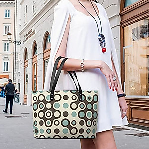 Womens Handbag Dots Pattern Leather Tote Bag Top Handle Satchel Bags For Lady