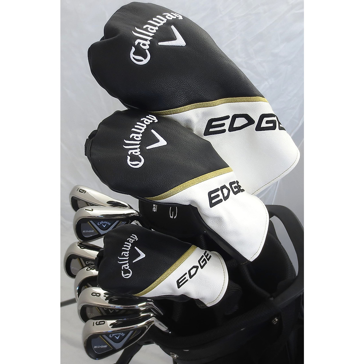 Mens Callaway Complete Golf Set Driver, Fairway Wood, Hybrid, Irons, Putter Clubs Stand Bag Stiff