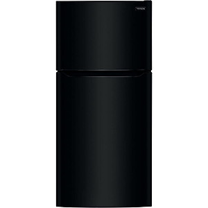 Frigidaire FFHT1835VB 30" Top Freezer Refrigerator with 18 cu. ft. Total Capacity 2 Full Width Glass SpaceWise Refrigerator Shelves 1 Full Width Wire Freezer Shelf and Reversible Door in Black