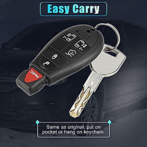 X AUTOHAUX 2pcs 433Mhz M3N5WY783X Replacement Keyless Entry Remote Car Key Fob for Dodge Grand Caravan for Chrysler Town and Country 6 Buttons with Door Key
