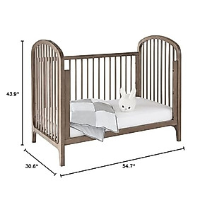 Contours Elston 3-in-1 Convertible Standard Baby Crib, Converts from Baby Crib to Toddler Bed and Daybed, Fits Standard Full-Size Crib Mattress, Easy to Assemble - Antique Gray-Brown