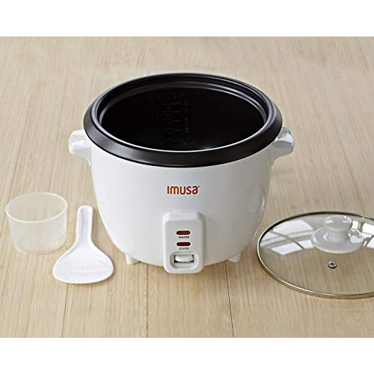 IMUSA USA GAU-00012 Electric NonStick Rice Cooker 5-Cup (Uncooked) 10-Cup (Cooked), White