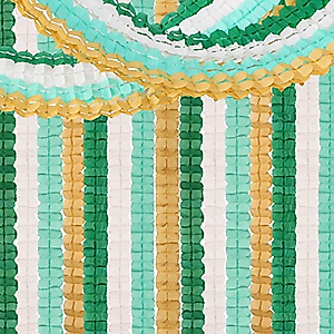 Sage-Green Ivory-Gold Party-Decorations Streamers Garland - 12pcs 4-Leaf Clover Paper Streamer Wedding Bridal Shower Bachelorette Engagement Paper Flowers Banners Safari Jungle Decor Ouruola