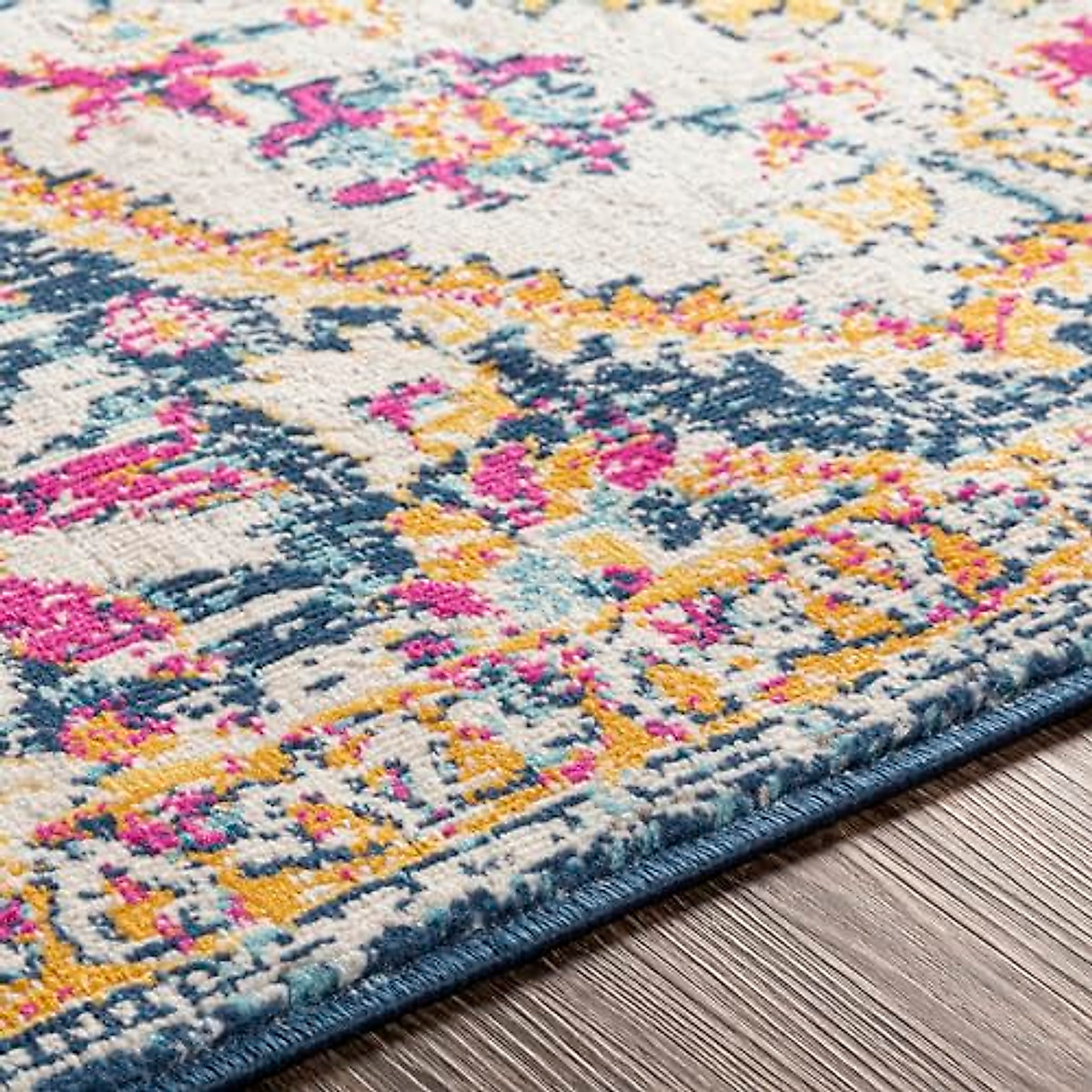 Livabliss Nyburg Vintage Medallion Area Rug,6'7" x 9',Burnt Orange/Medium Gray