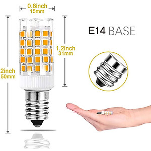 SSXBF E14 LED Light Bulbs, E14 European Base Bulb, 4W Equivalent 40W Incandescent Bulb, Warm White 3000K, 350LM,5-Pack