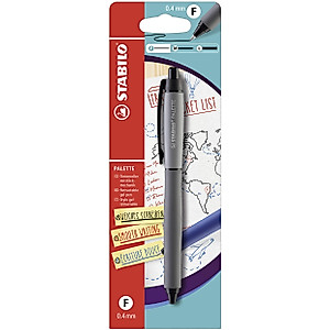 STABILO Retractable Gel Rollerball - PALETTE - Black