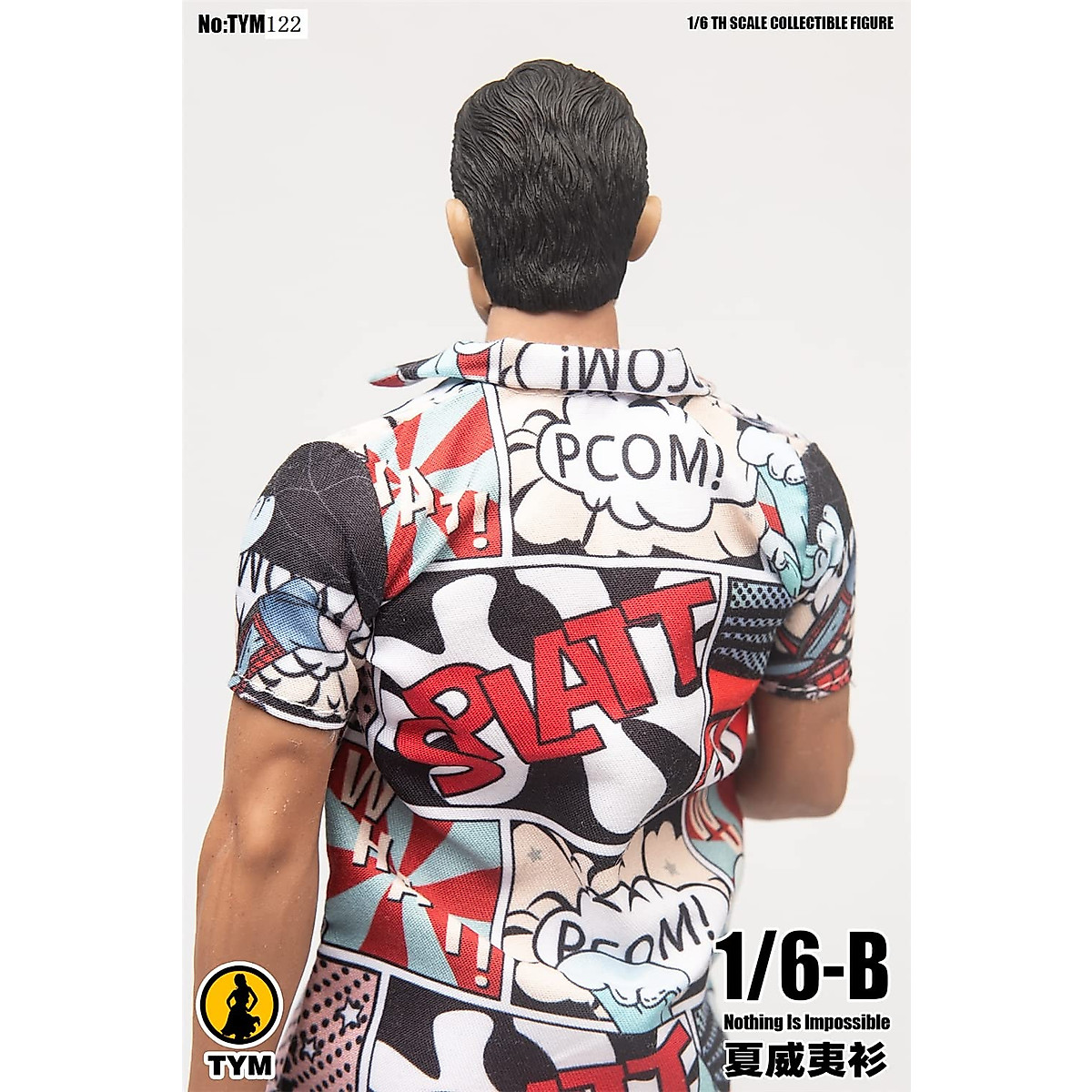 HiPlay 1/6 Scale Male Figure Doll Clothes, Shirt+Shorts Outfit Costume for 12 inch Female Action Figure Phicen/TBLeague CM148(B)