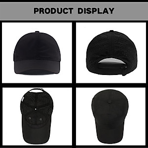 LITSSIN Workout Hats for Men Women 2 Packs, Quick Dry Fit Hat Athletic Mesh Running Hat for Hiking Fishing |UPF 50+