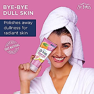 St. Ives Radiant Skin Face Scrub For Dull Skin Pink Lemon and Mandarin Orange Dermatologist-Tested Face Wash Scrub With 100 percent Natural Exfoliants 6 oz