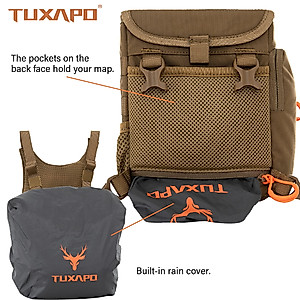 Tuxapo Binocular Harness Chest Pack with Rangefinder Pouch Bino Case for Hunting Hiking Shooting