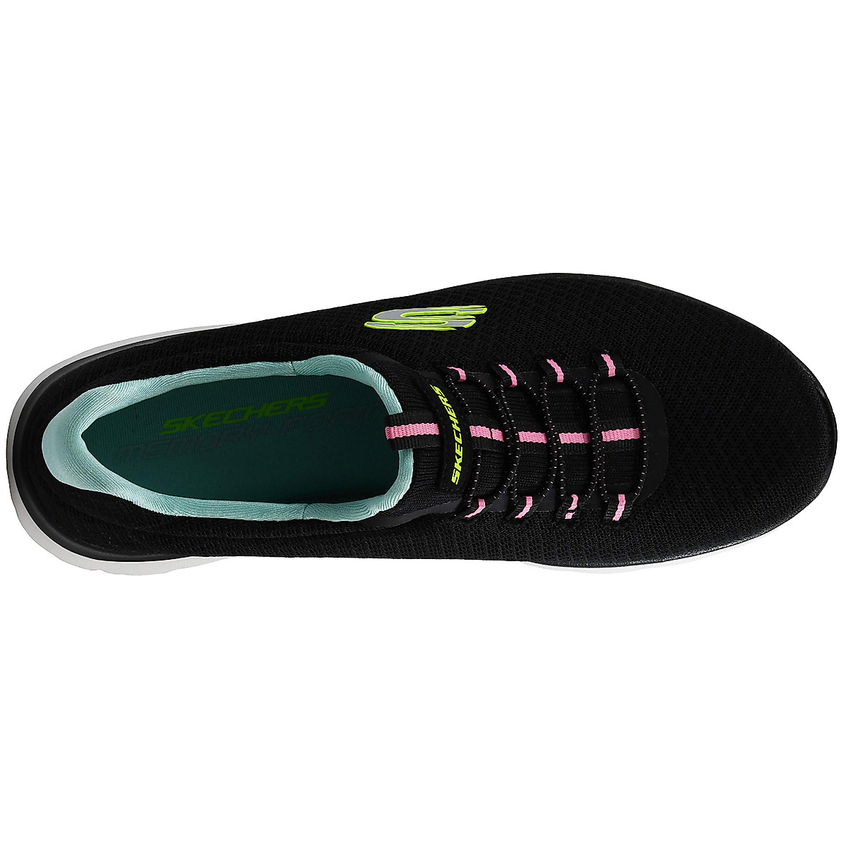 Skechers Sport Women's Summits Sneaker, Black/Multi, 8 W