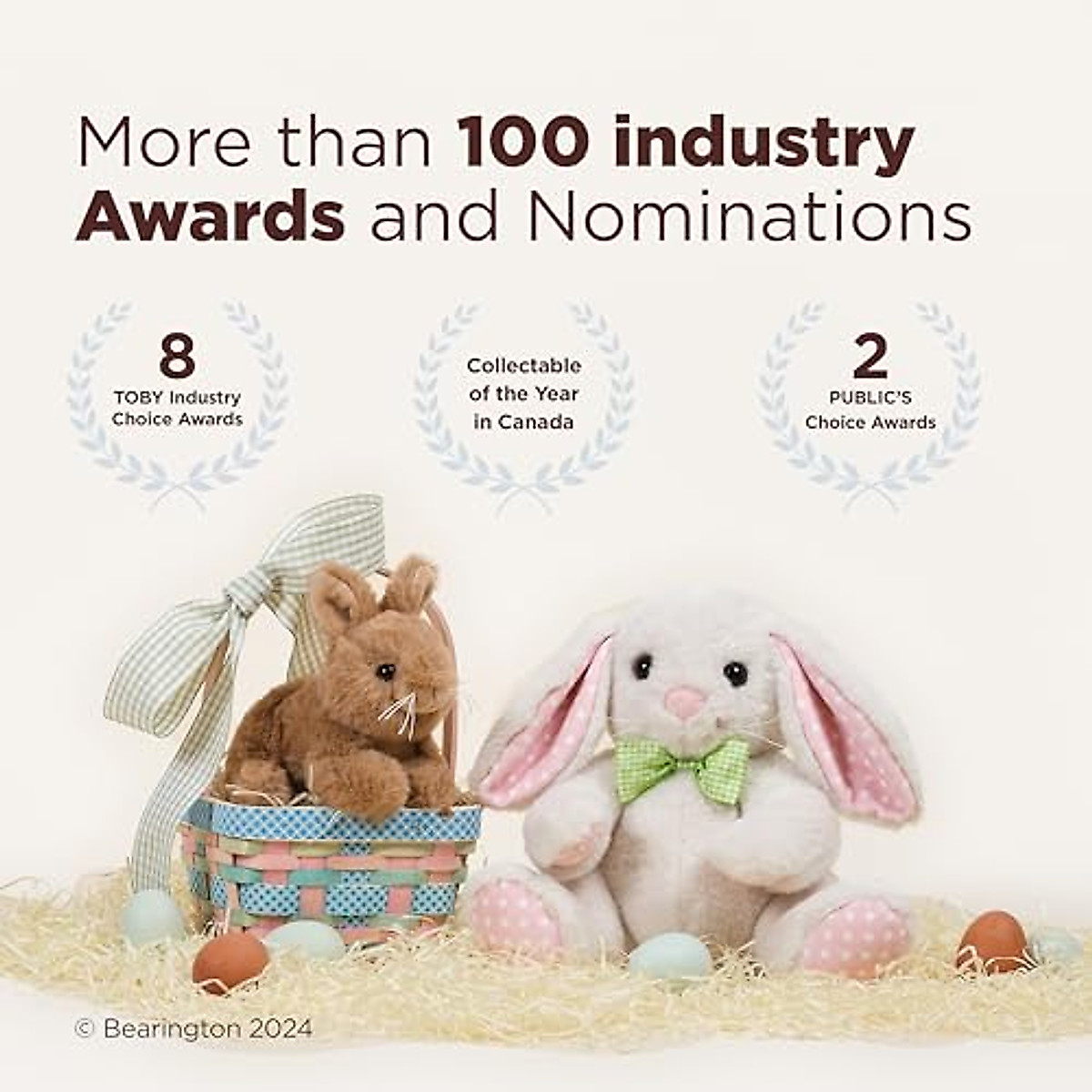 Bearington Baby Bunny Snuggler, 15 Inch Pink Rabbit Plush Stuffed Animal Security Blanket Lovey for Babies