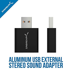 Sabrent 13 Port High Speed USB 2.0 Hub +Aluminum USB External Stereo Sound Adapter for Windows and Mac.