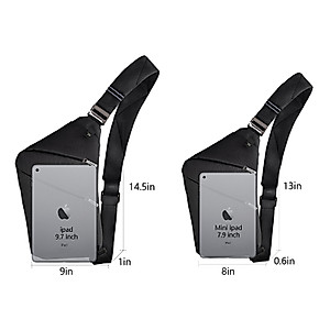 OSOCE Anti-Theft Waterproof Shoulder Backpack Sling Chest Crossbody Bag Cover Pack Rucksack Bicycle Sport