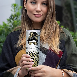 LIERIE8888 Mom Tumbler With Straw, Best Mom Ever Gifts Mom Life Tumbler, Mama Tumbler with Lid and Straw, Mothers Day Gifts, Mama Cups Tumbler with Straw, Tumbler Mom, Mom Cups with Lid and Straw