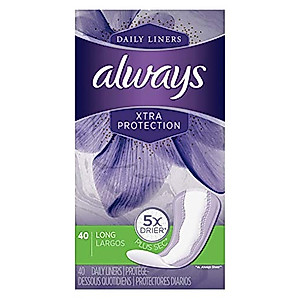 Always Dailies Xtra Protection Long Liners 40 ea (Pack of 2)