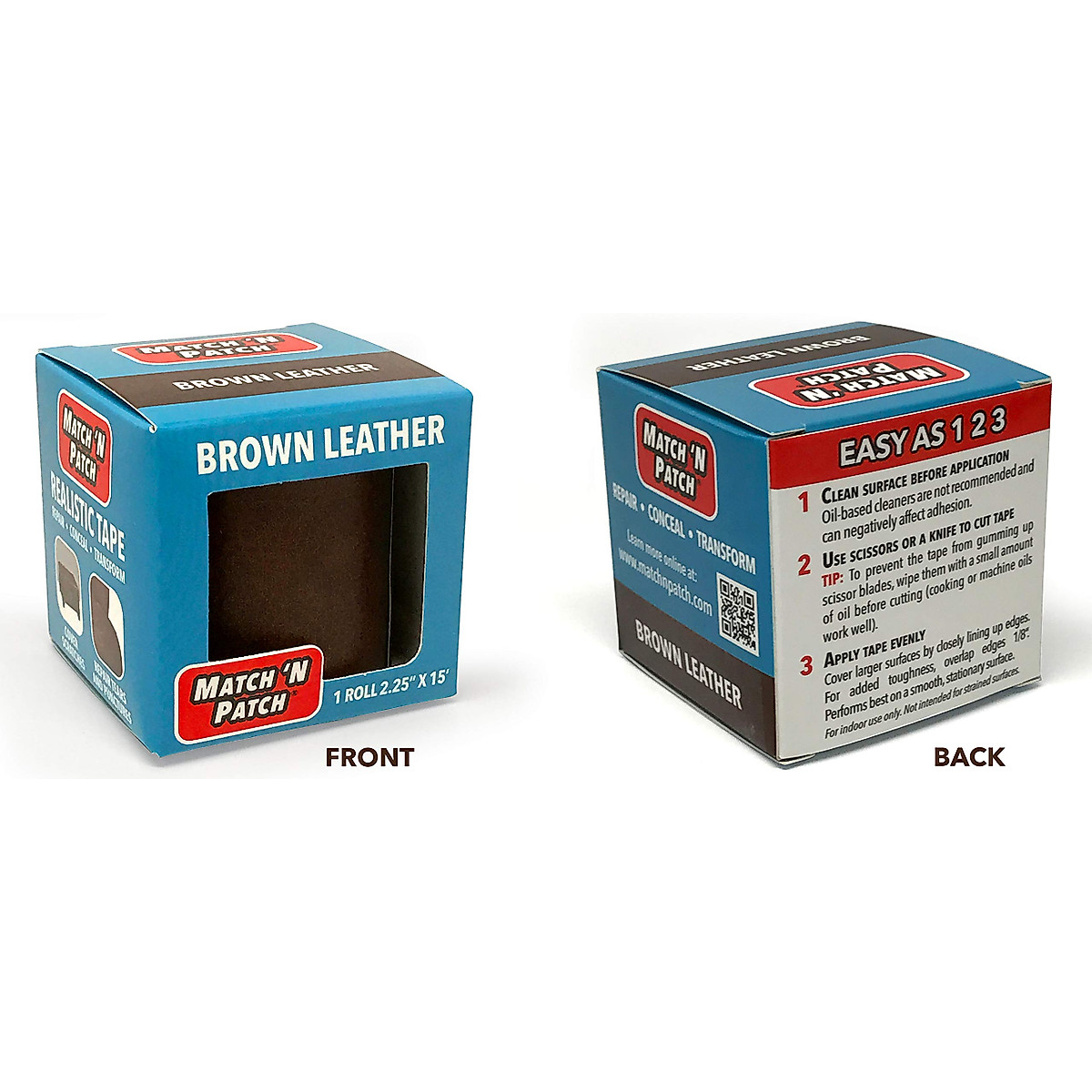 Match 'N Patch Realistic Brown Leather Repair Tape