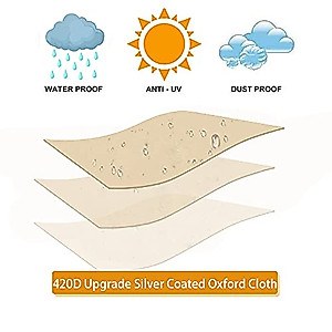 boyspringg Hanging Swing Cover Patio Hammock Glider Cover Porch Swing Canopy Replacement Cover Patio Furniture Cover for Garden Courtyard 56”Lx32”Wx25”H