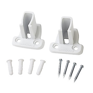 ClosetMaid 21941 Pre-Loaded 2.75-Inch Low-Profile Wall Brackets with Anchors for Wire Shelving, 250-Pack, White