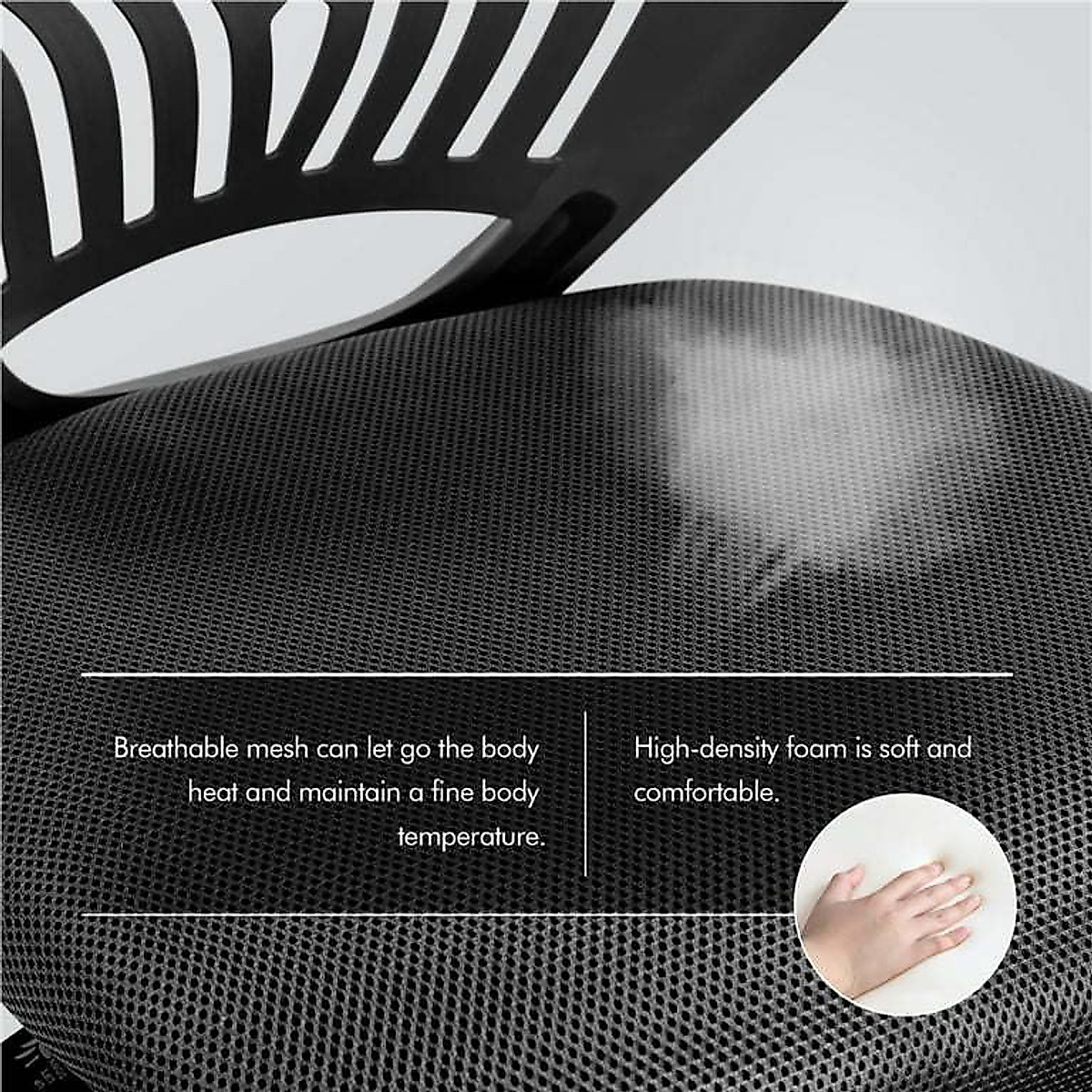 XYZTech Mid Back Executive Home Office Chair Padded Management Chair Office Rolling Swivel Desk Chairs with Wheels Height Adjustable Modern Armless Computer Task Chair with High Density Foam (Black)