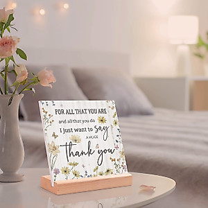 Unique Thank You Gifts for Women - Personalized Desk Card with Thanks Words - Christians Gifts for Women， Funny Thank You Gifts for Coworkers Best Friends Nurse Teacher Family Boss