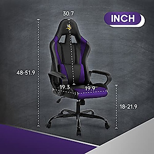 Gaming Chair Office Chair High Back Racing Computer Chair Task PU Desk Chair Ergonomic Swivel Rolling Chair with Lumbar Support for Home Office